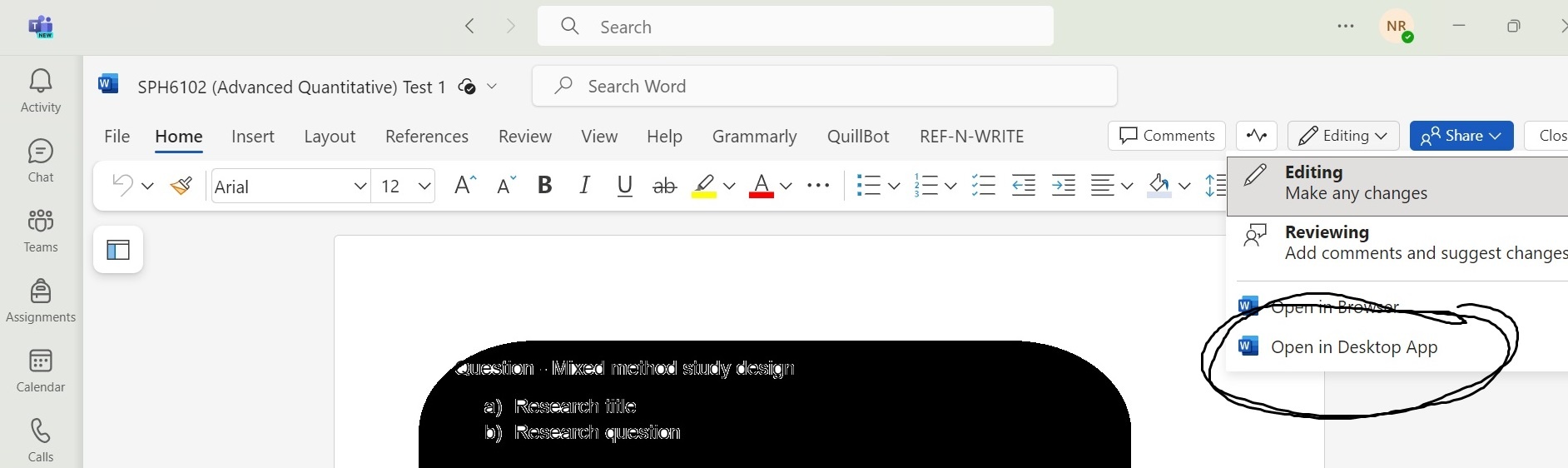 Error in to open/edit word files from microsoft team via desktop apps ...
