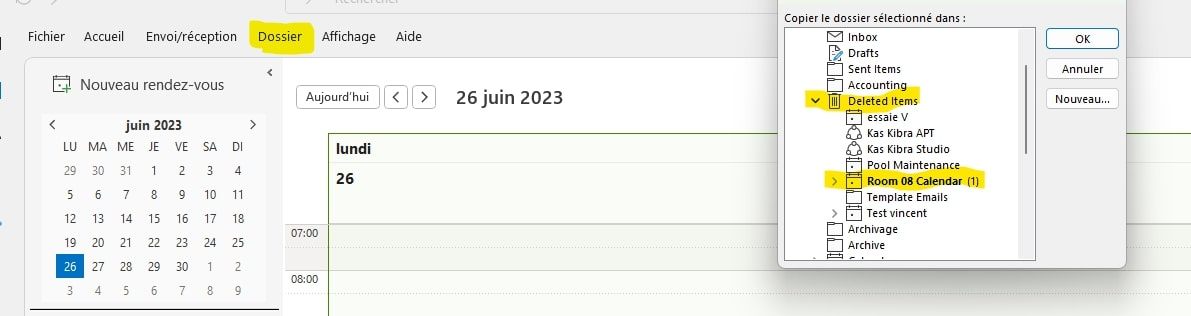 Recover a deleted calendar in Outlook 365 - Microsoft Q&A