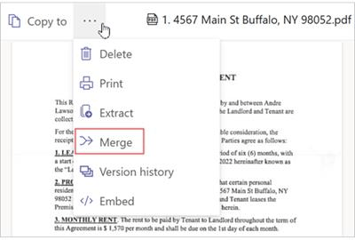 merge pdf in sharepoint - Microsoft Q&A