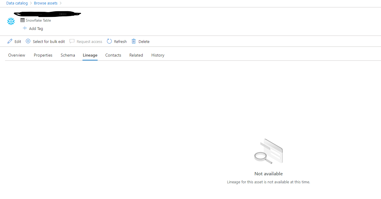 Lineage not shown after Snowflake metadata is scanned to Purview - Microsoft Q&A