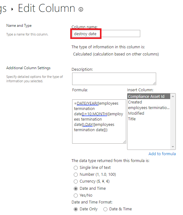 I'm trying to create a column in SharePoint that will calculate a ...