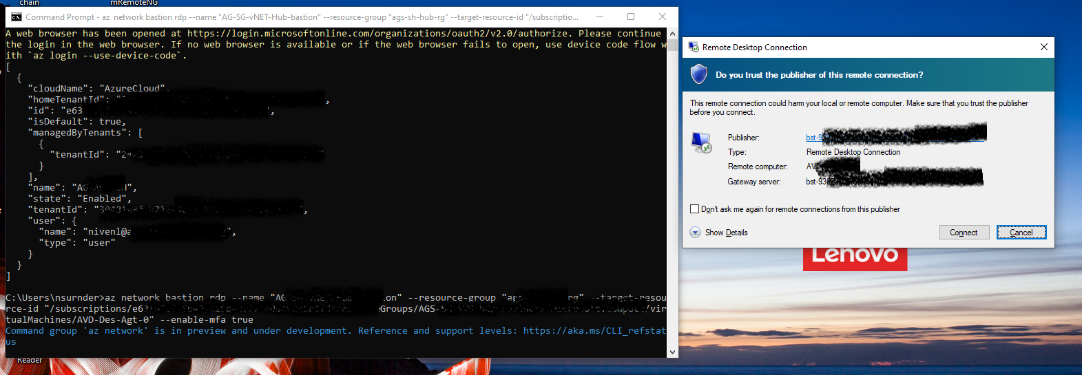 Rdp To Azure Vm Via Native Client Bastion With Mfa Enabled Microsoft Qanda 0797