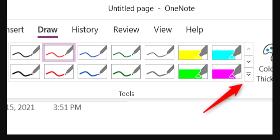 Onenote - Is it possible to revert drawing tools back to the original ...
