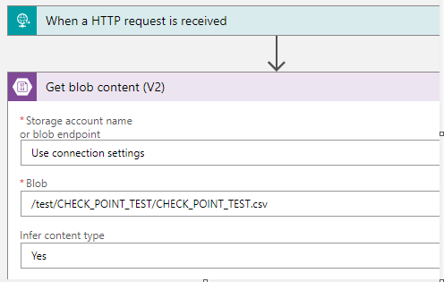 Share csv file as attachment in mail - When http request received method using logic app ...