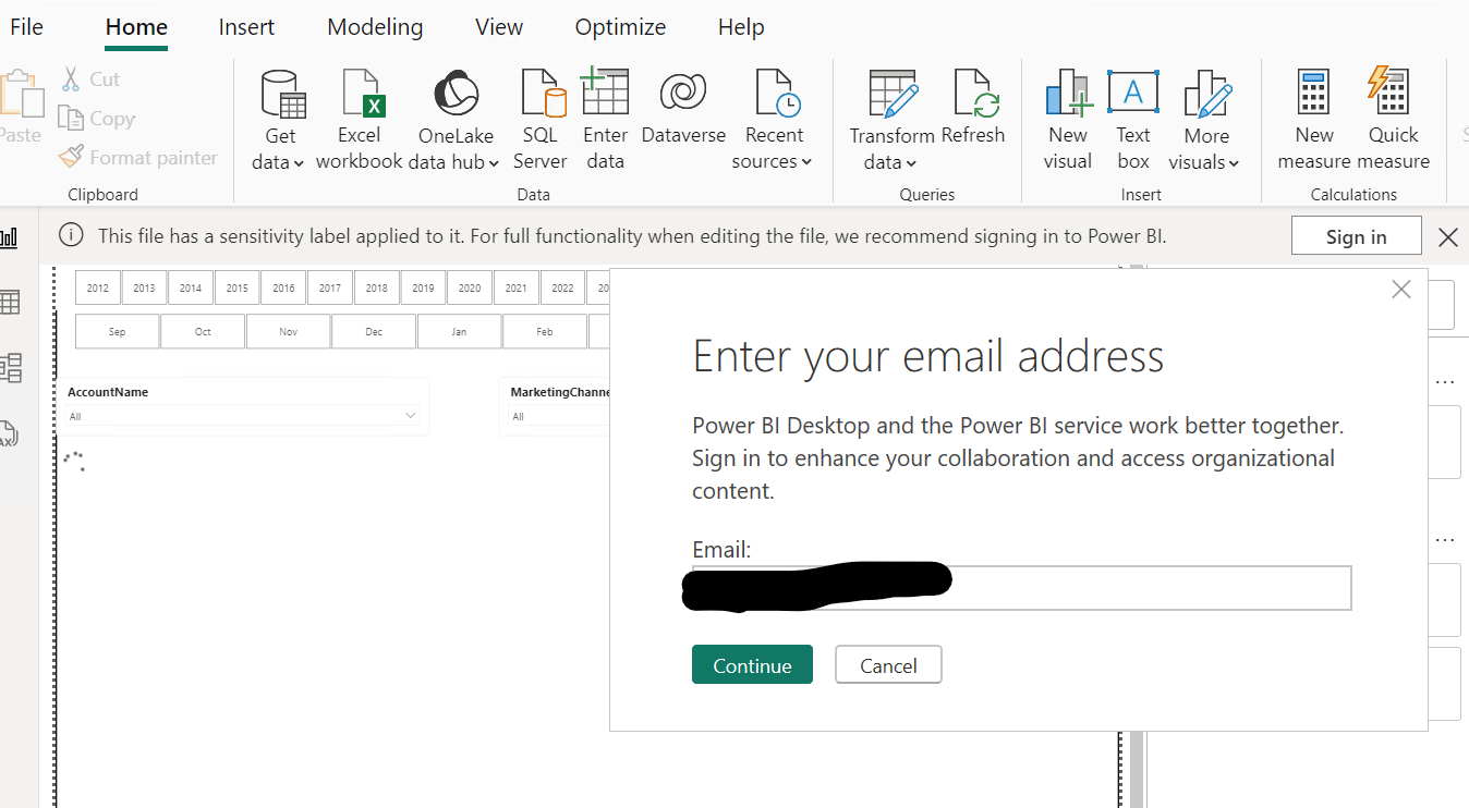How to remove "Enter your email address popup" automatically in PowerBI - Microsoft Q&A