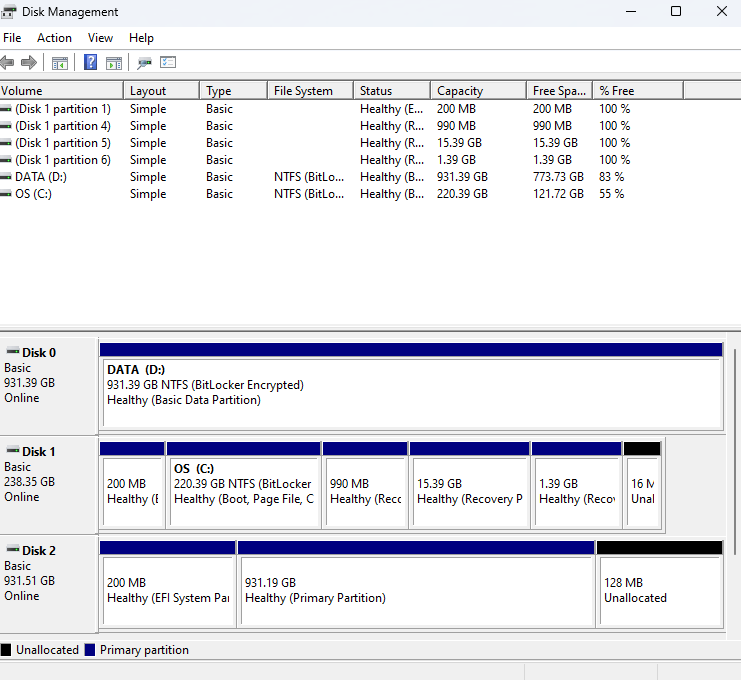 My 1TB TOSHIBA hard drive does not read in my Windows 11 computer ...