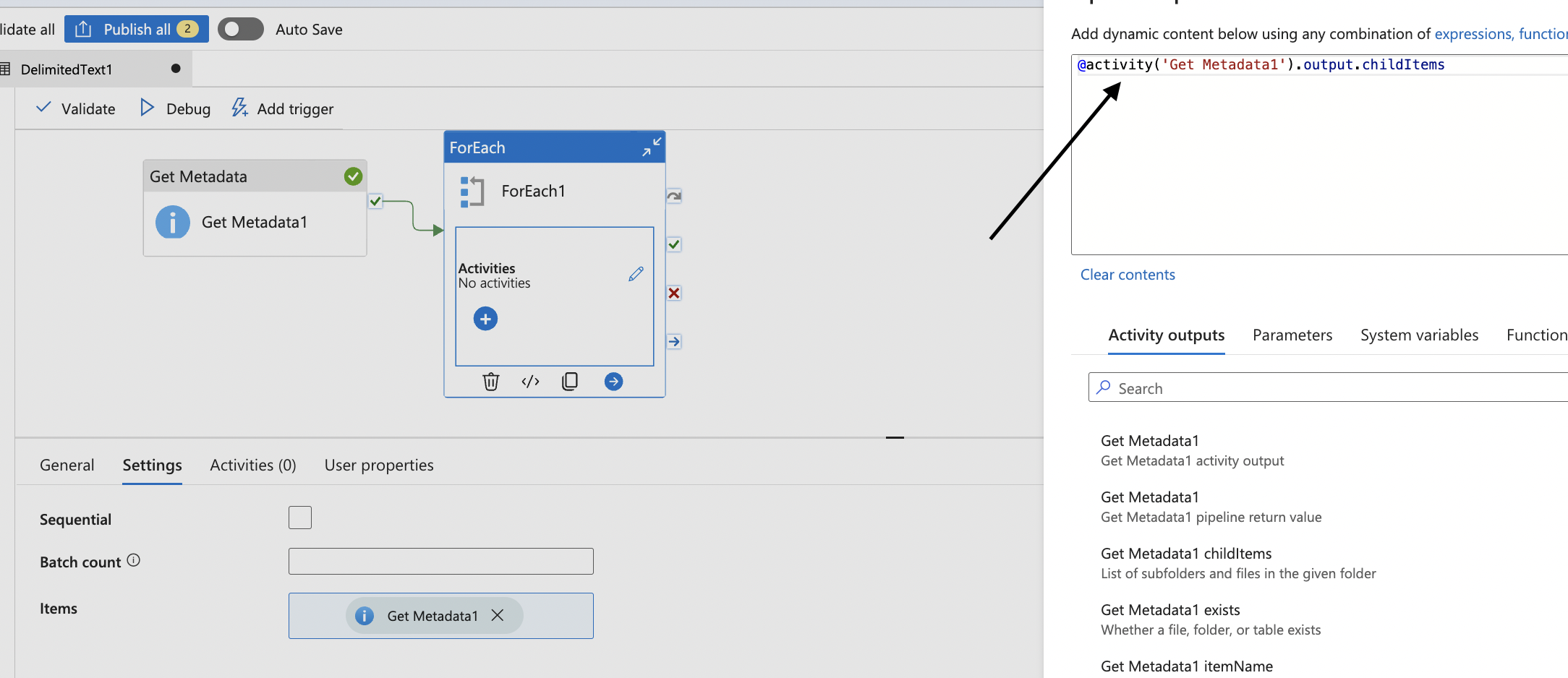 Get MetaData Activity unable to read from Blob container - Microsoft Q&A