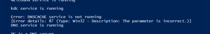 dcdiag basc failure - Microsoft Q&A