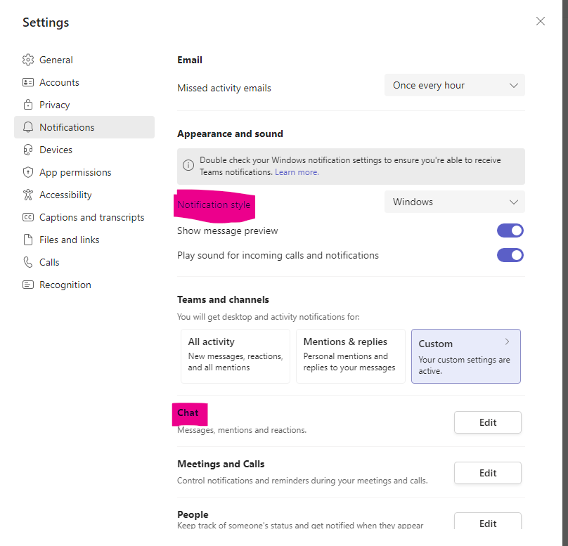 Is there anyway to have a notification pop up on the banner app and stay there for missed ...