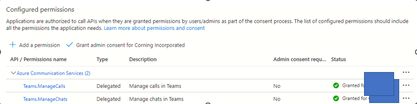 Azure Communication Services Access Token For Teams users returns a 403 error when the user ...