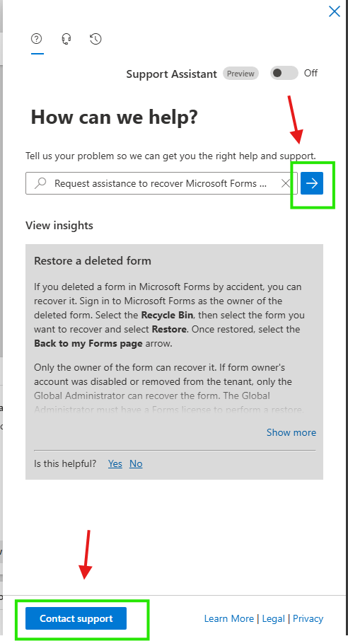Recovering deleted responses to forms - Microsoft Q&A