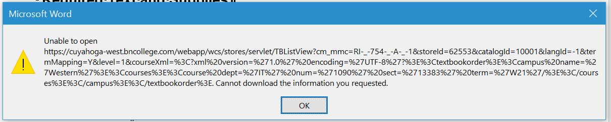 Hyperlinks not working in Word (Office 365, Windows 10) - Microsoft Q&A