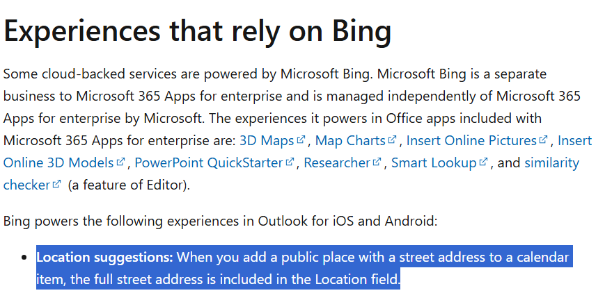 Address Calendar locations not showing In outlook - Microsoft Q&A