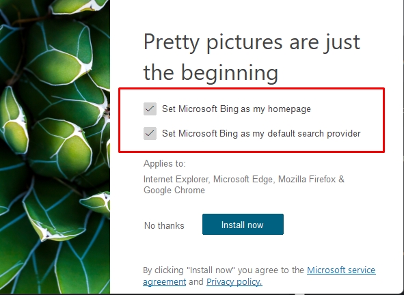 I downloaded Bing Wallpaper & now I don't have Google search anymore ...