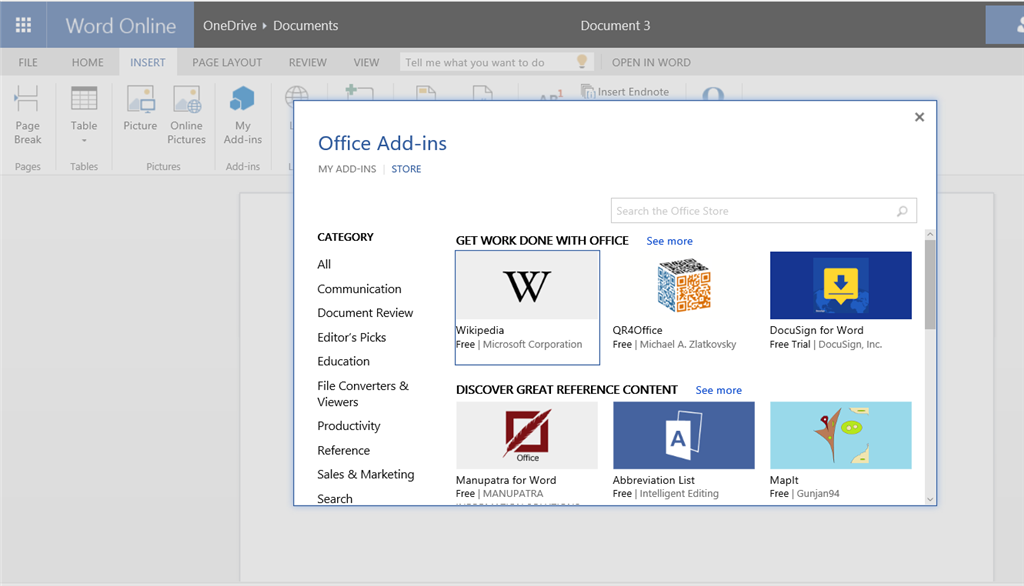 Add-in for word online - Microsoft Q&A