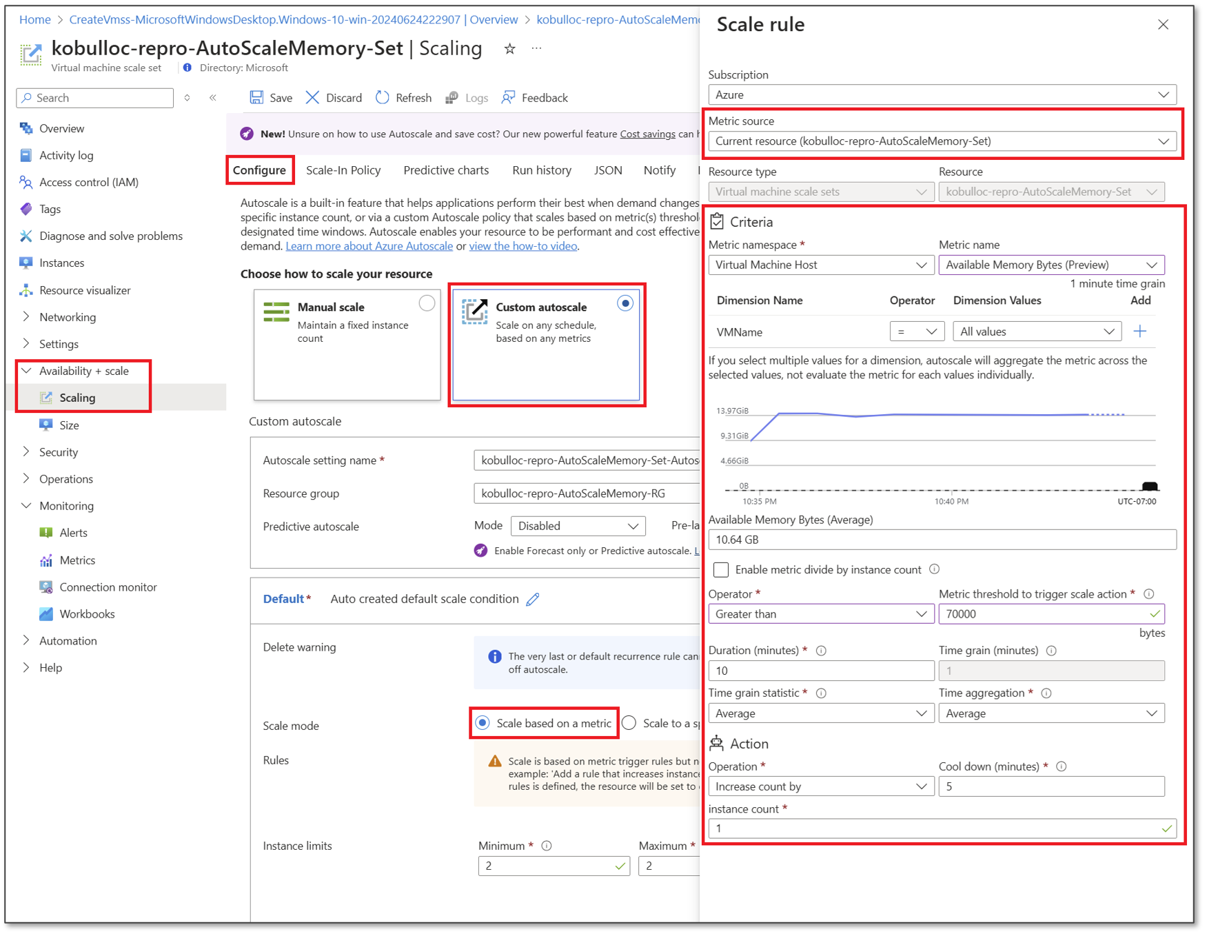 How To Scale Azure Vmss Linux Vms Based On Custom Metric E G Memory Utilization Microsoft Qanda