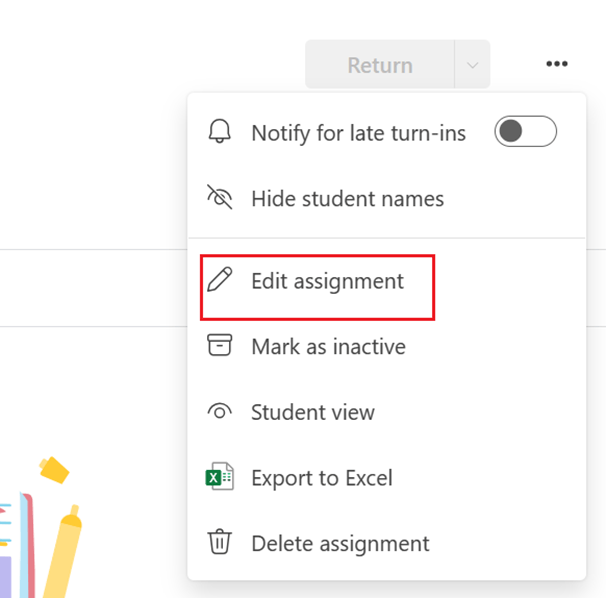 How do I remove attachments from an assignment in Teams that has ...