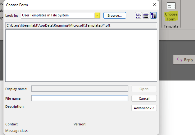 How to set a default link to Choose Form? - Microsoft Q&A