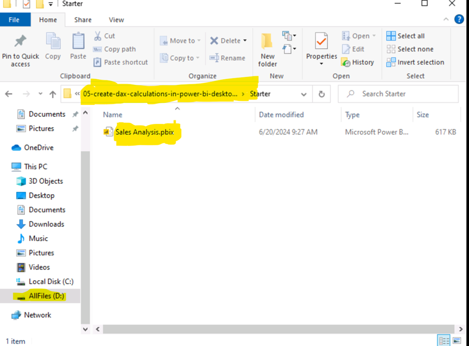 Power Bi Incorrect File Location In The Setup Instructions For The Lab In The Microsoft