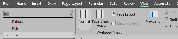 MS Excel 2021 Custom Views - Displayed Custom View is not highlighted ...