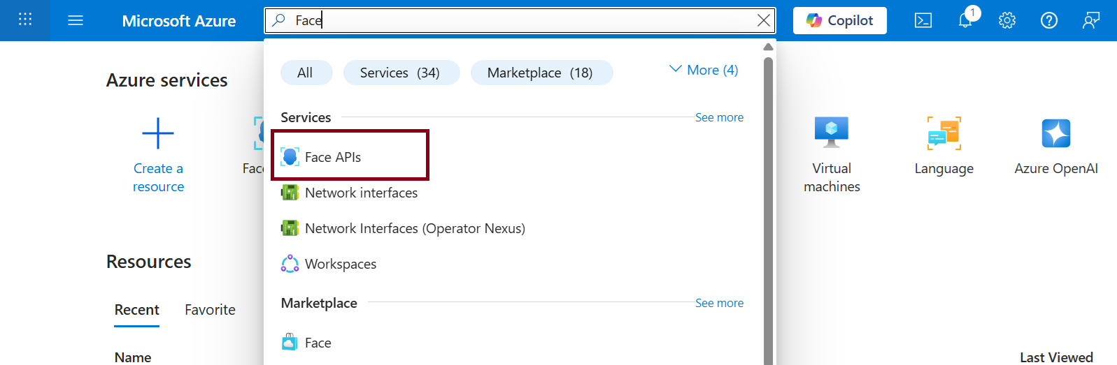 I can't activate Face API on AZURE despite having pay-as-you-go plan ...