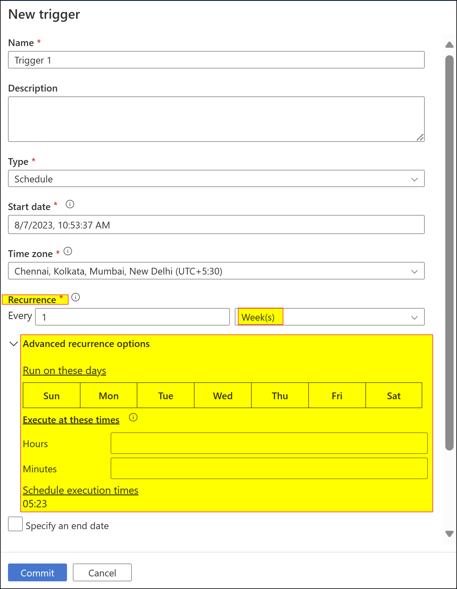 I can't create Triggers in my Azure Synapse workspace - Microsoft Q&A
