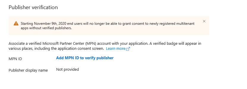 I need help getting my Oauth app publisher verified - Microsoft Q&A