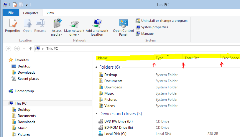 Can anyone tell me how to widen the columns of file explorer's file ...