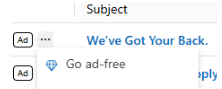 I am seeing ads in outlook when I have a Microsoft 365 Family ...