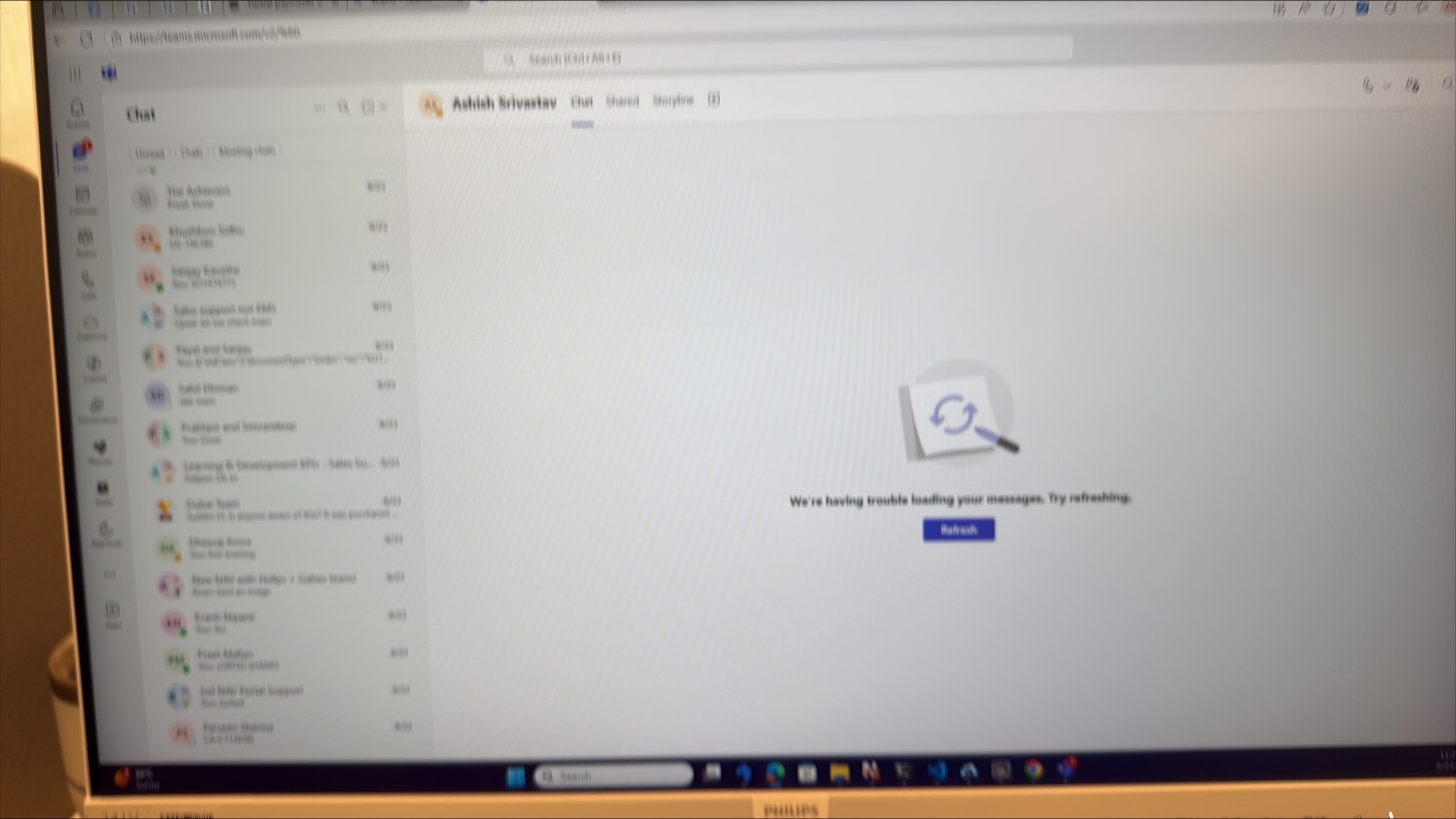 I am getting refresh error again and again - Microsoft Q&A