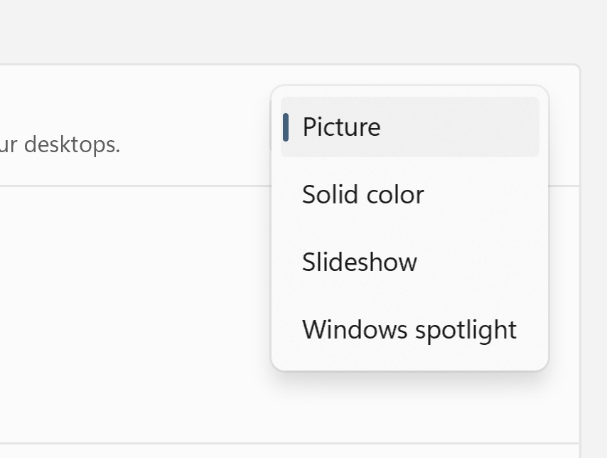 Background personalization "Slideshow" option doesn't work - Microsoft Q&A