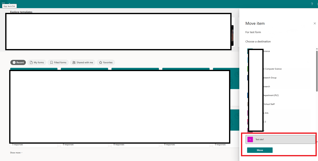 Meu Formulário Forms não aparece na pasta do One Drive - Microsoft Q&A