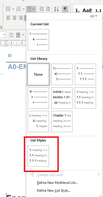 Using Styles Organizer to copy multiLevel numbering scheme - Microsoft Q&A
