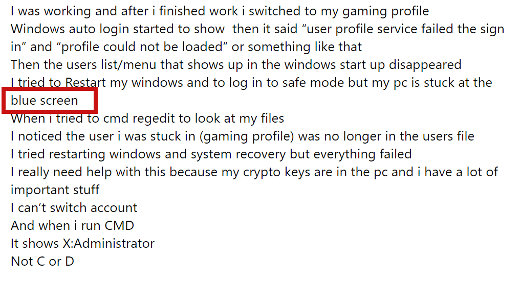 Stuck at the login screen - Microsoft Q&A