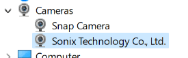 Sonix Technology Co., Ltd device instead of Integrated Camera ...