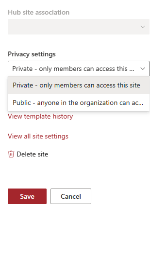 change sharepoint site privacy using powershell - Microsoft Q&A