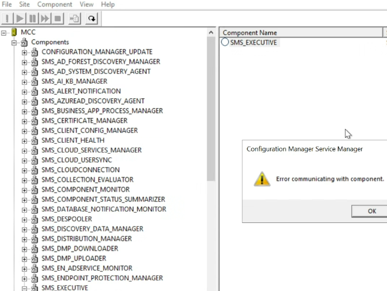 SMS_EXECUTIVE services is not starting in SCCM console SCCM2403 ...