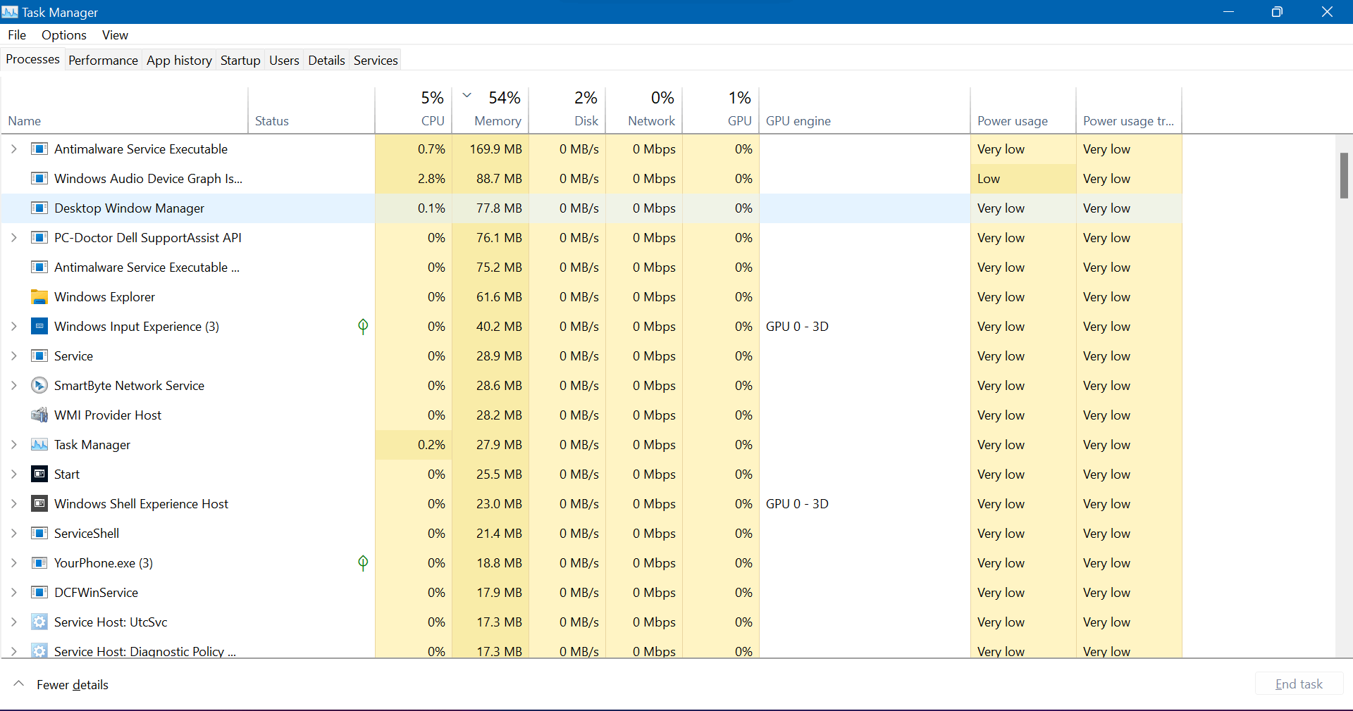 54% ram usage with no app open - Microsoft Q&A