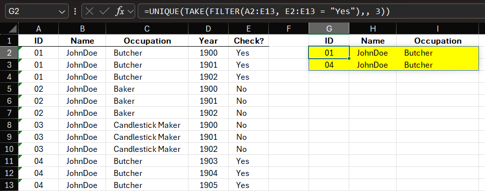 Finding non-matching values - Microsoft Q&A