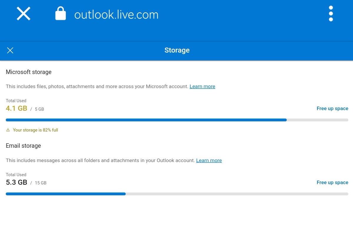 Confusing storage allowance - Microsoft Q&A