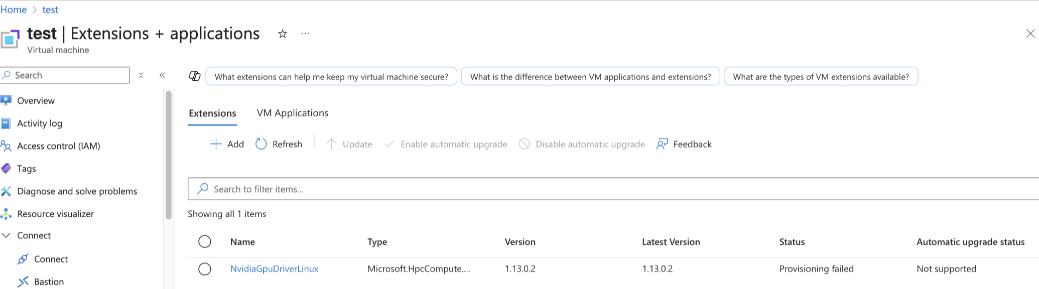 continuously fail to install nvidia driver to My VM machine has ...