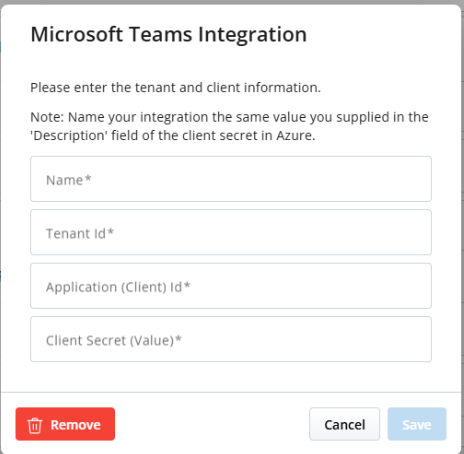 Microsoft Teams Integration - Microsoft Q&A