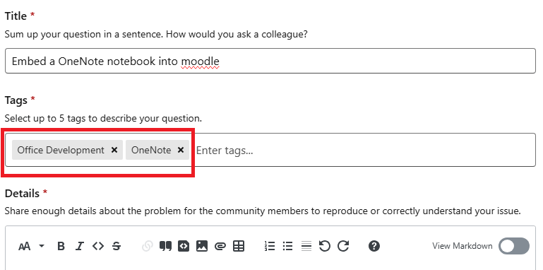 Embed a OneNote notebook into moodle - Microsoft Q&A