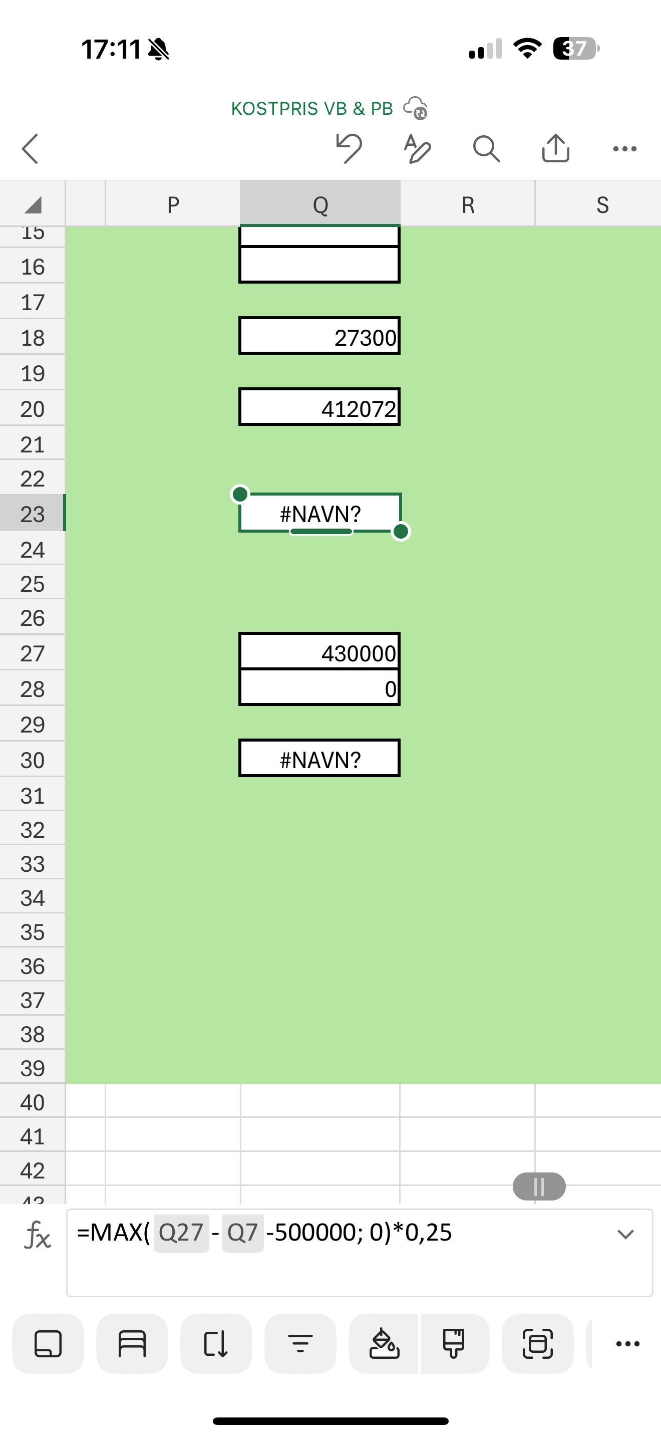 Make =SUM to show 0 if it equals a number below 0 - Microsoft Q&A