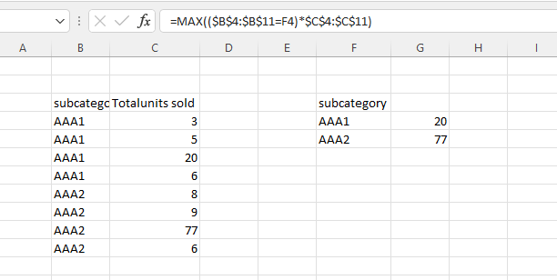 Excel Find Max Value Multiple Criteria - Microsoft Q&A