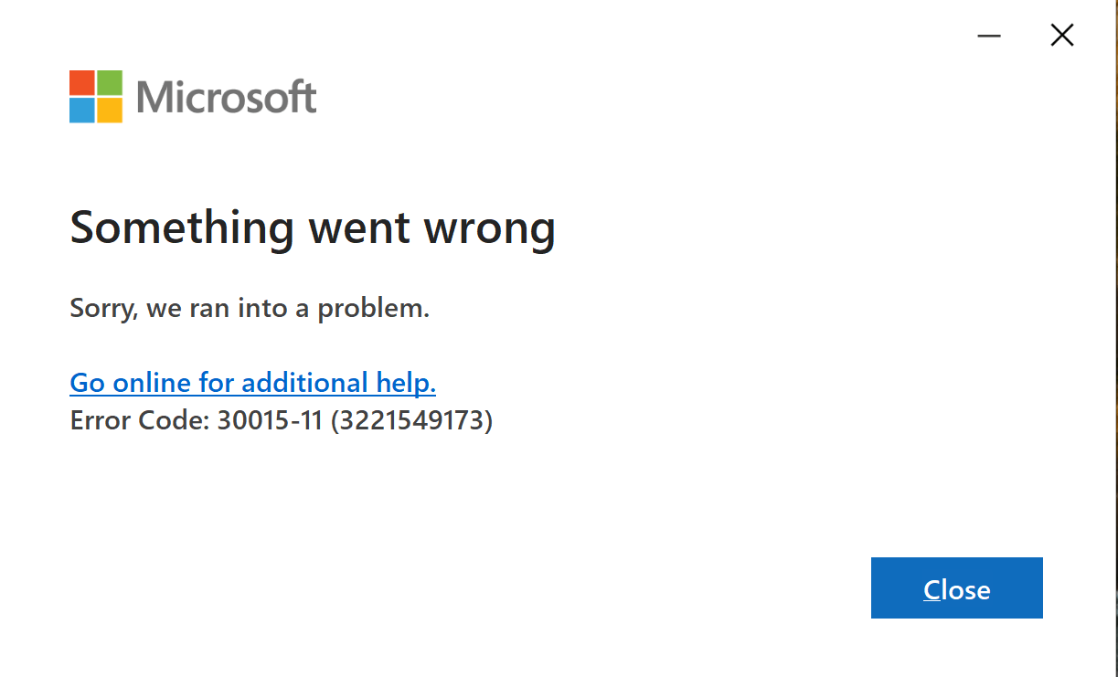 attempt to repair Office produced error - Microsoft Q&A