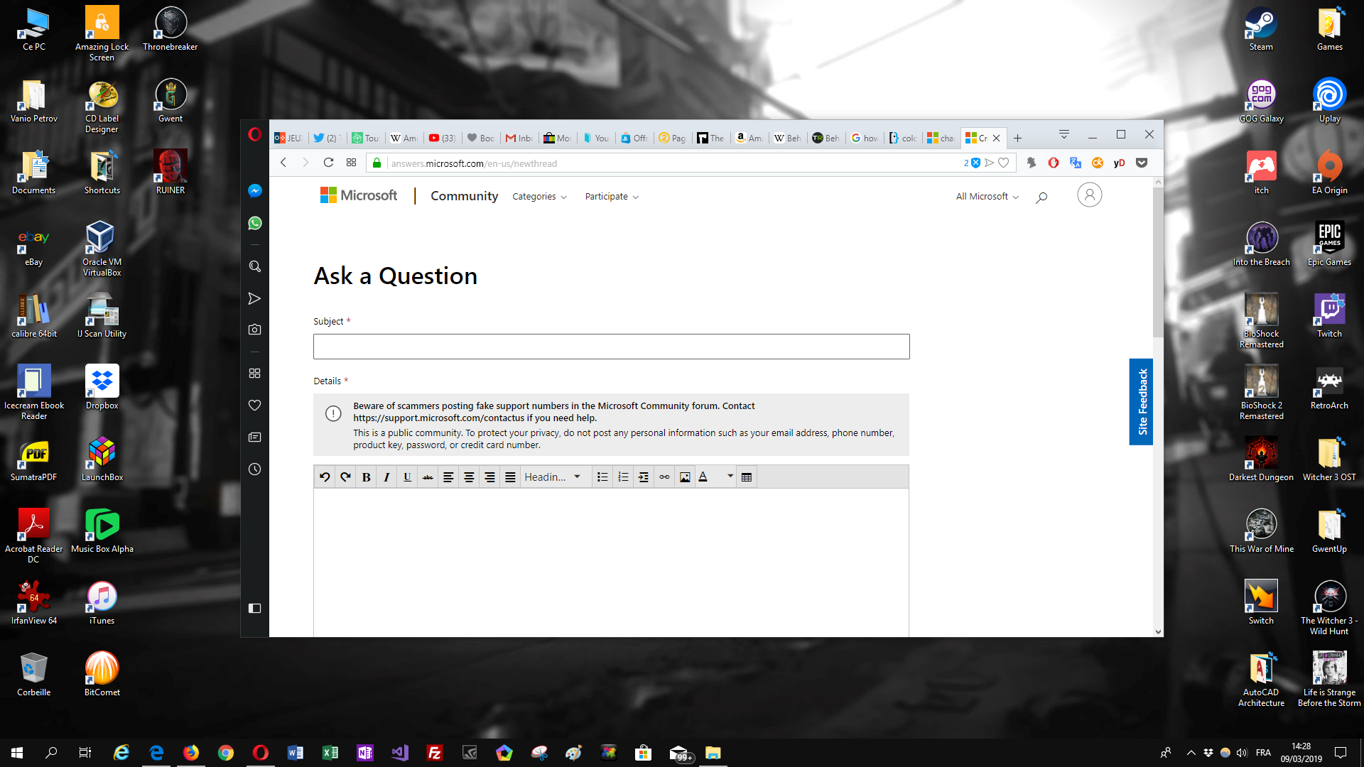 Blue border around my internet browsers active windows - Microsoft Q&A