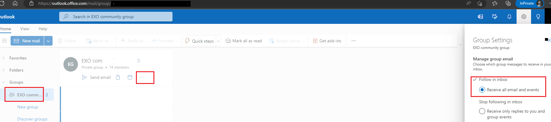 Is there a way to have emails sent to my Group to appear in my main ...