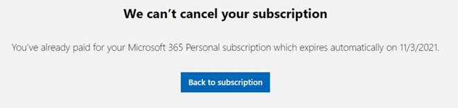 Cancel subscription - Microsoft Q&A