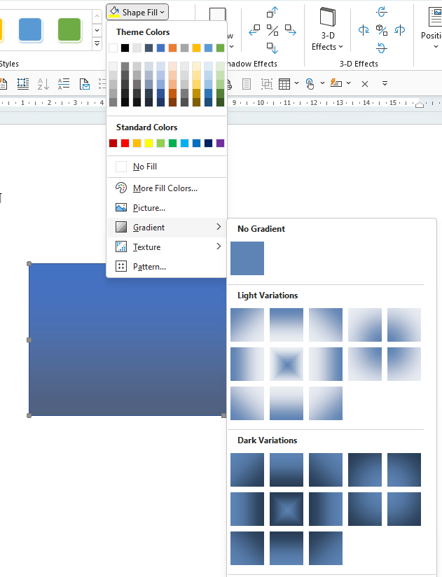 my gradient option is not work - Microsoft Q&A